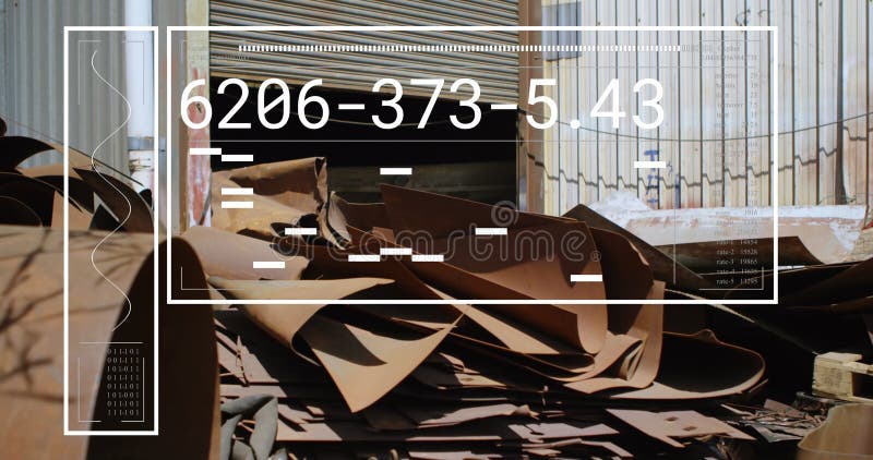 Scrap Metal Pieces Covering Cluttered Yard, Casting Shadows Stock Image ...