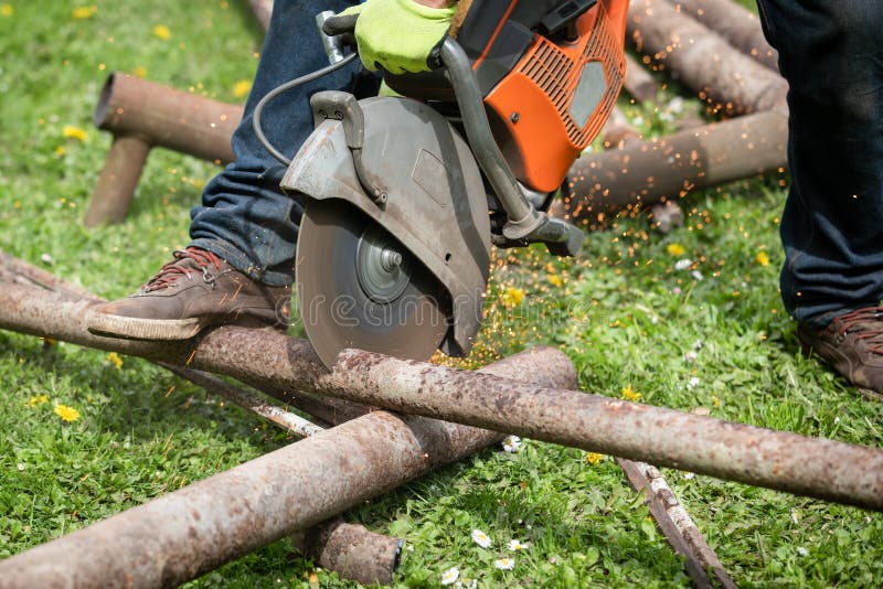 Scrap Metal Processing, Collection and Dismantling Works Stock Photo ...