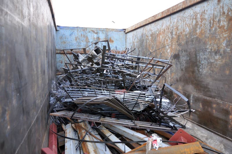 Scrap Metal from the Production of Metal Structures. Production Stock ...