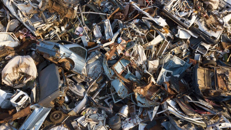 Scrap Metal Ready for Recycling - Industry Area Stock Photo - Image of ...
