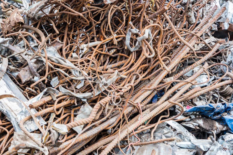 Scrap Metal at the Recycling Yard Stock Photo - Image of grounds, scrap ...