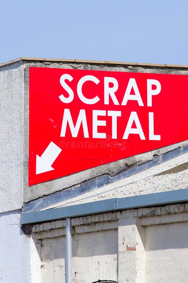 Scrap Metal Recycling Compound Viewed from Boundary Fence Stock Image ...