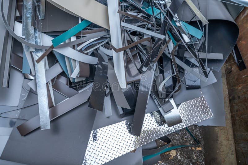 Scrap Metal Steel in Recycle Container Stock Image - Image of scrap ...