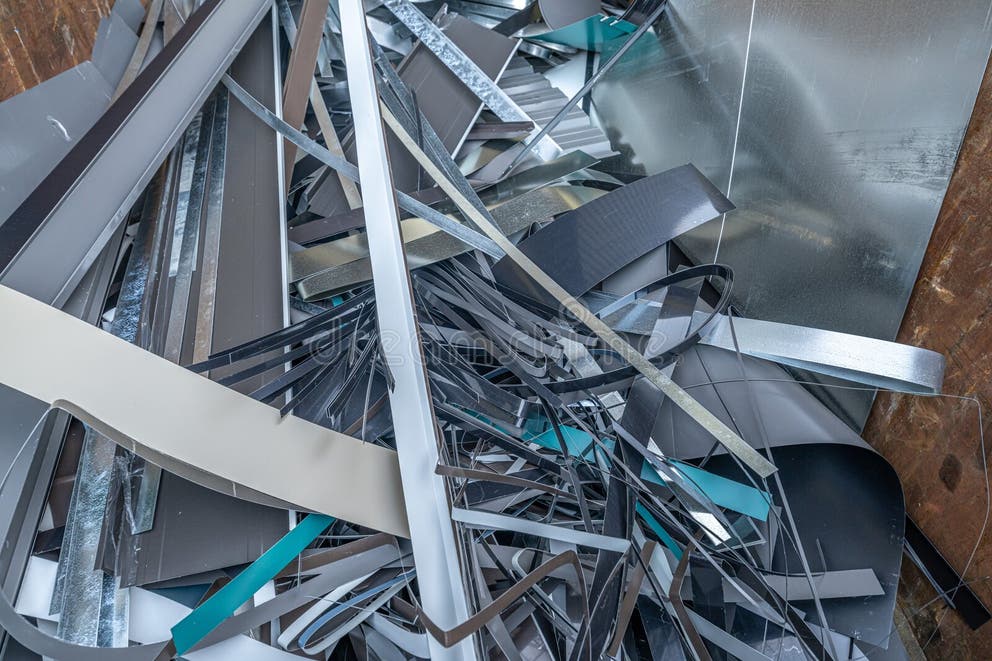 Scrap Metal Steel in Recycle Container Stock Image - Image of ...