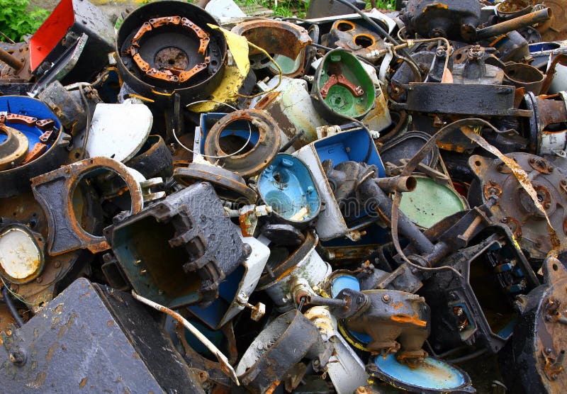 Scrap metal. used parts stock photo. Image of garbage - 40936570