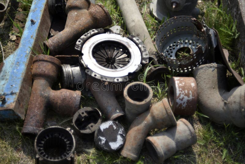 Scrap Metal. Various Metal Products Stock Image - Image of engine ...