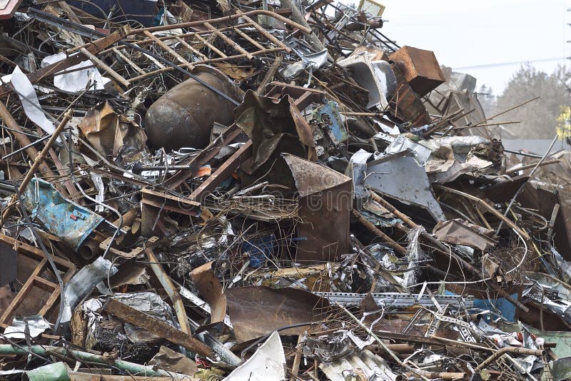 Scrap Of Non-ferrous Metals. Stock Photo - Image of technology ...