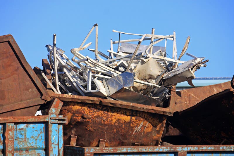 Scrap metal yard stock photo. Image of scrap, business - 26861882