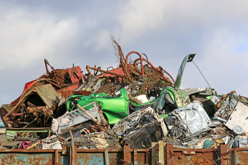 Scrap metal yard stock photo. Image of scrap, business - 26861882
