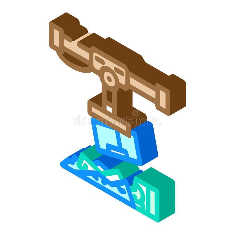 Scrap Metals from E Waste Pollution Isometric Icon Vector Illustration ...