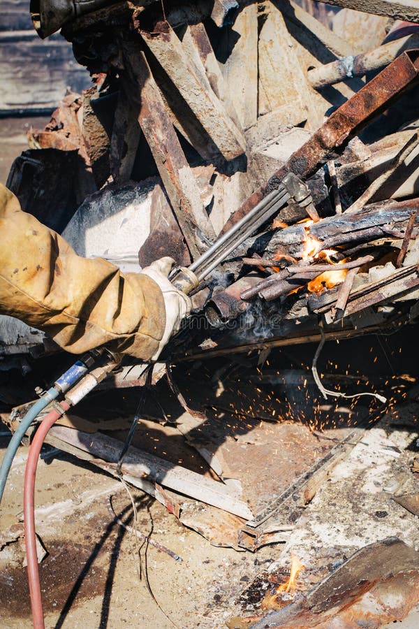 Scrap metals stock image. Image of scrap, machine, stack - 45156669