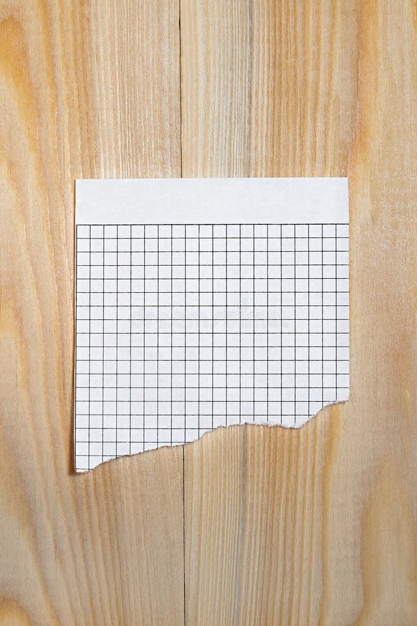 Scrap of Paper Sheet in a Cage Stock Image - Image of checkered, label ...