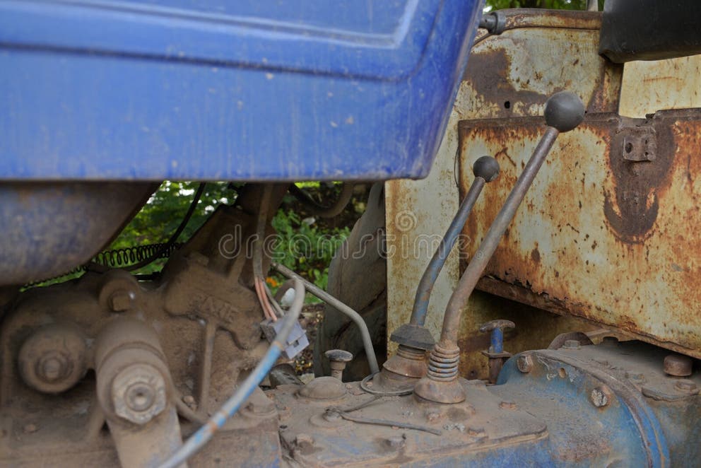 Scrap Part of Old Abandoned Tractor Stock Image - Image of machine ...