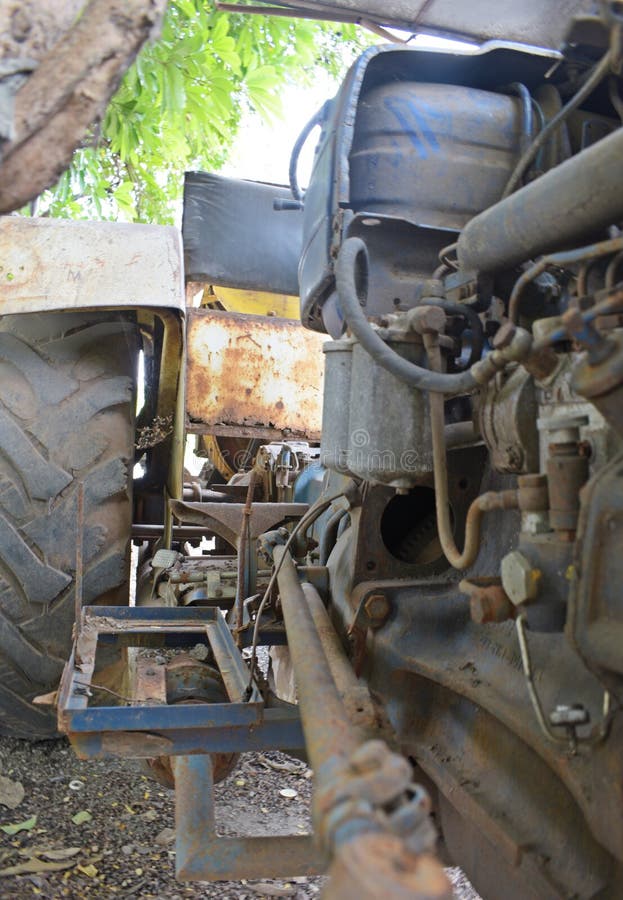 Scrap Part of Old Abandoned Tractor Stock Photo - Image of rust ...