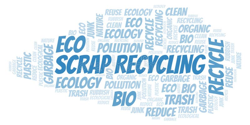 Scrap Recycling word cloud stock illustration. Illustration of poster ...
