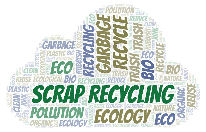 Scrap Recycling word cloud stock illustration. Illustration of poster ...