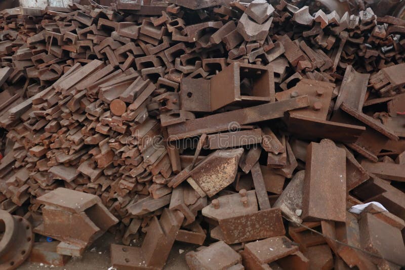 Scrap Steel is Cut Just Pieces of Equal Length Stack Stock Photo ...