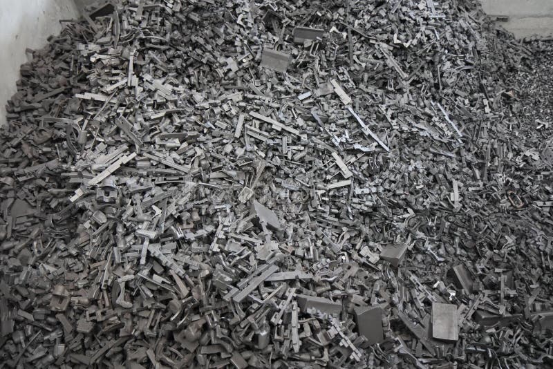 Scrap Steel is that is Placed. Rolling Back New Melting Stock Photo ...