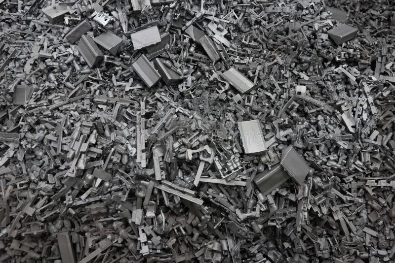 Scrap Steel is that is Placed. Rolling Back New Melting Stock Photo ...