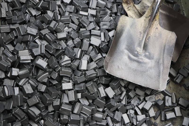 Scrap Steel is that is Placed. Rolling Back New Melting Stock Image ...