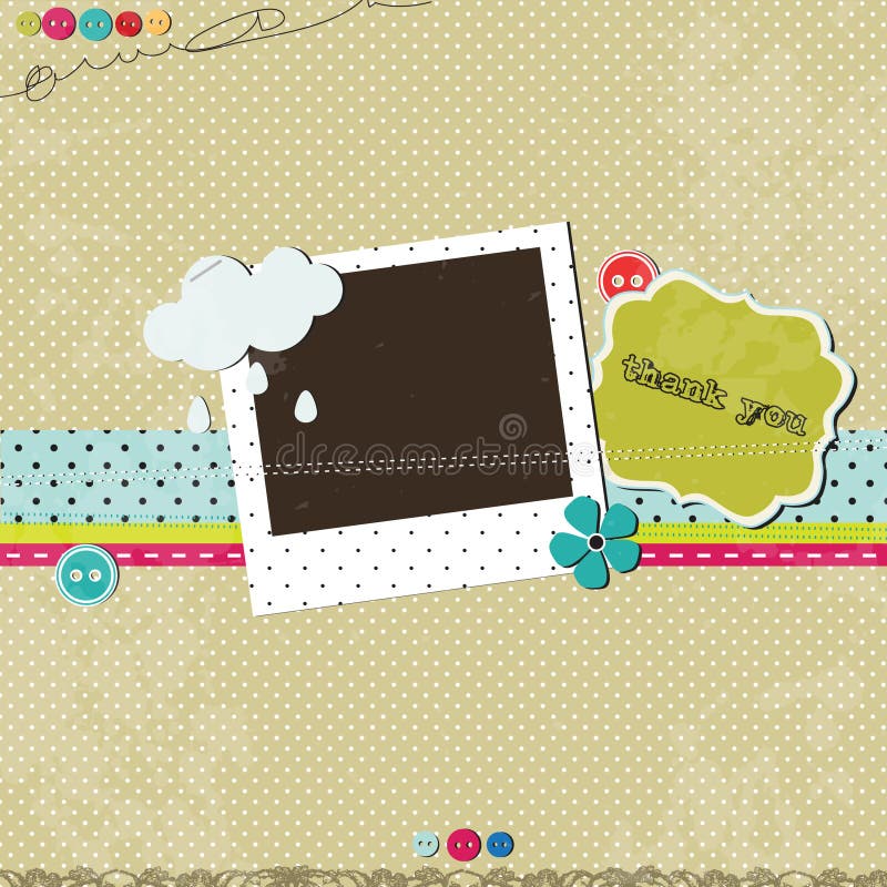 Scrap template stock vector. Illustration of frame, colorful - 19912022
