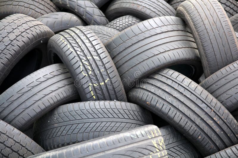 Scrap Tires on a Waste Dump Stock Photo - Image of detail, recycle ...