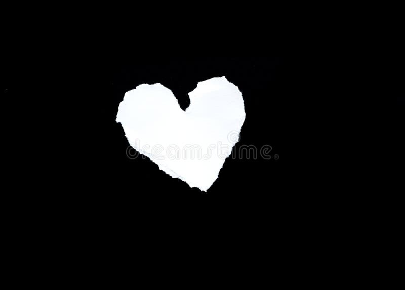 Scrap of White Paper in Heart Shape Stock Photo - Image of scrapbook ...