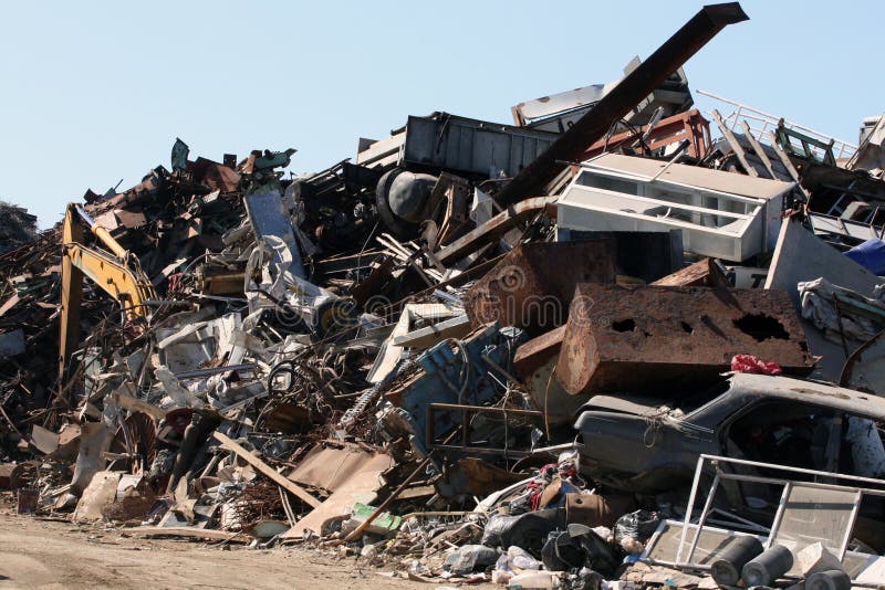 Scrap yard stock image. Image of industry, recycle, chunks - 13245657