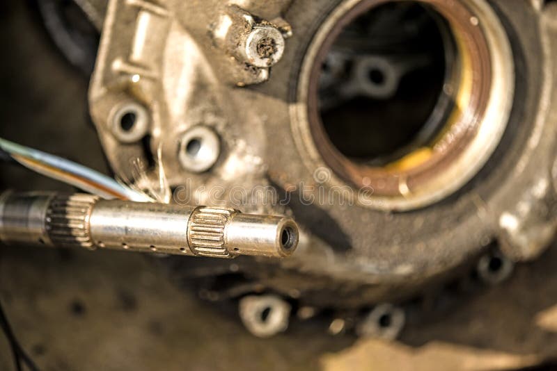 Scrap yard with car parts stock image. Image of gears - 97797413