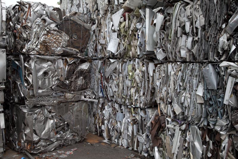 Baled Scrap Metal stock image. Image of aluminum, technology - 20878083