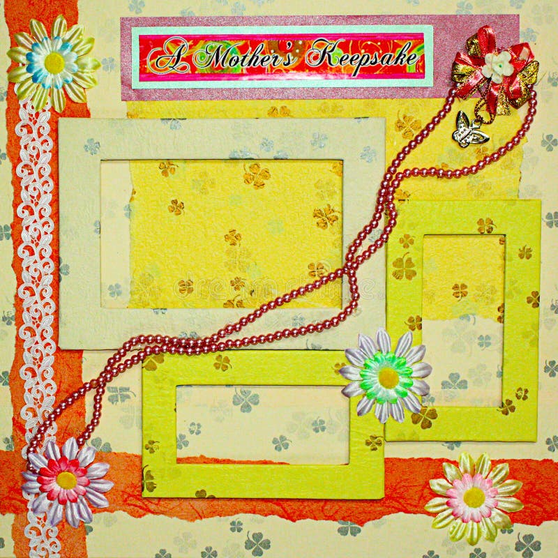 Scrapbook Album Cover stock illustration. Illustration of gift - 48963511