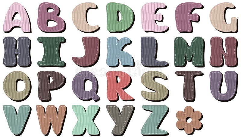 Scrapbook Letters on White Background Illustration Stock Illustration ...