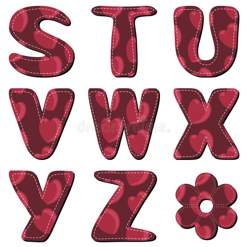 Scrapbook Letters on White Background Illustration Stock Illustration ...