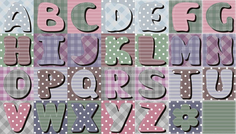 Scrapbook Alphabet on White Background Stock Illustration ...