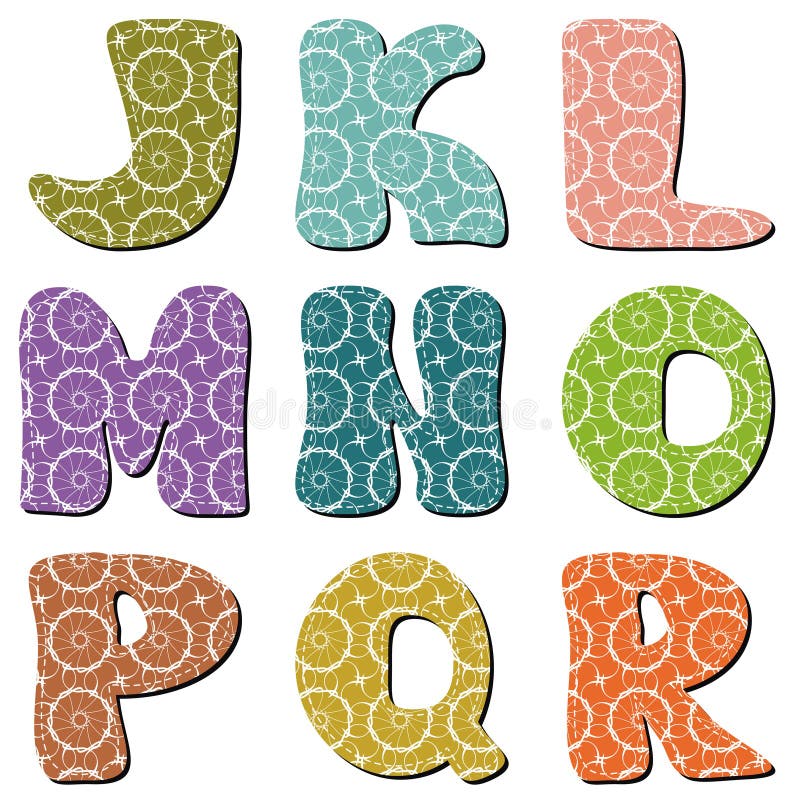 Scrapbook Lace Alphabet Letters Stock Illustration - Illustration of ...