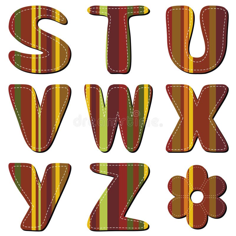 Scrapbook Lace Alphabet Letters Stock Illustration - Illustration of ...