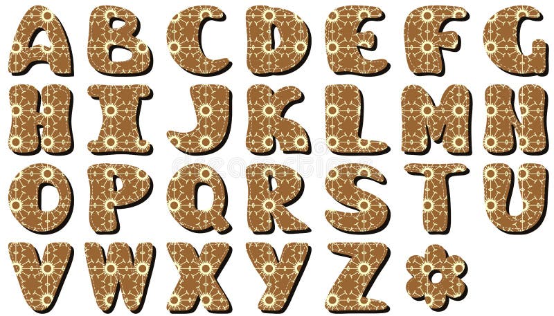 Scrapbook Alphabet on White Background Stock Illustration ...