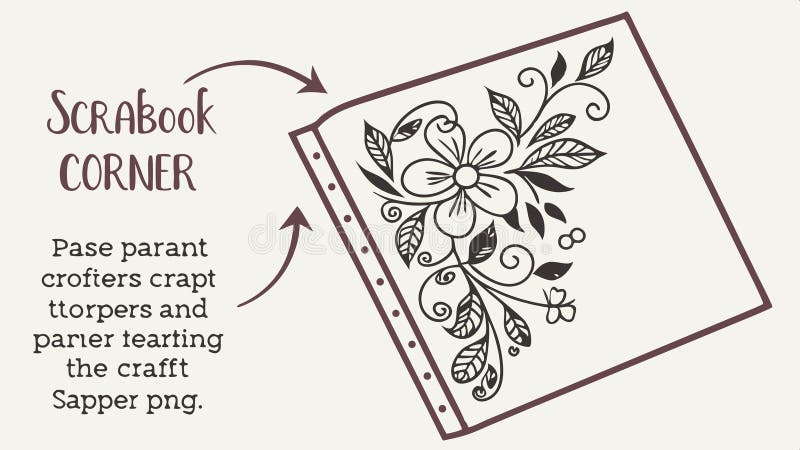 Scrapbook Corner Design Element, Decorative Scrapbook Vector Design ...
