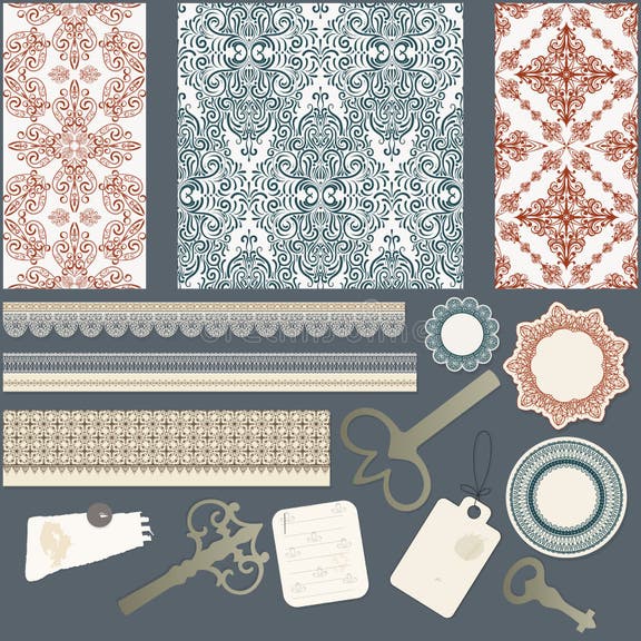 Scrapbook Elements Patterns Design Stock Illustrations – 3,328 ...