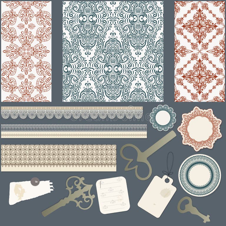Scrapbook Elements Patterns Design Stock Illustrations – 3,328 ...