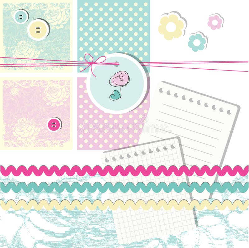 Scrapbook design elements stock vector. Illustration of present - 31124292