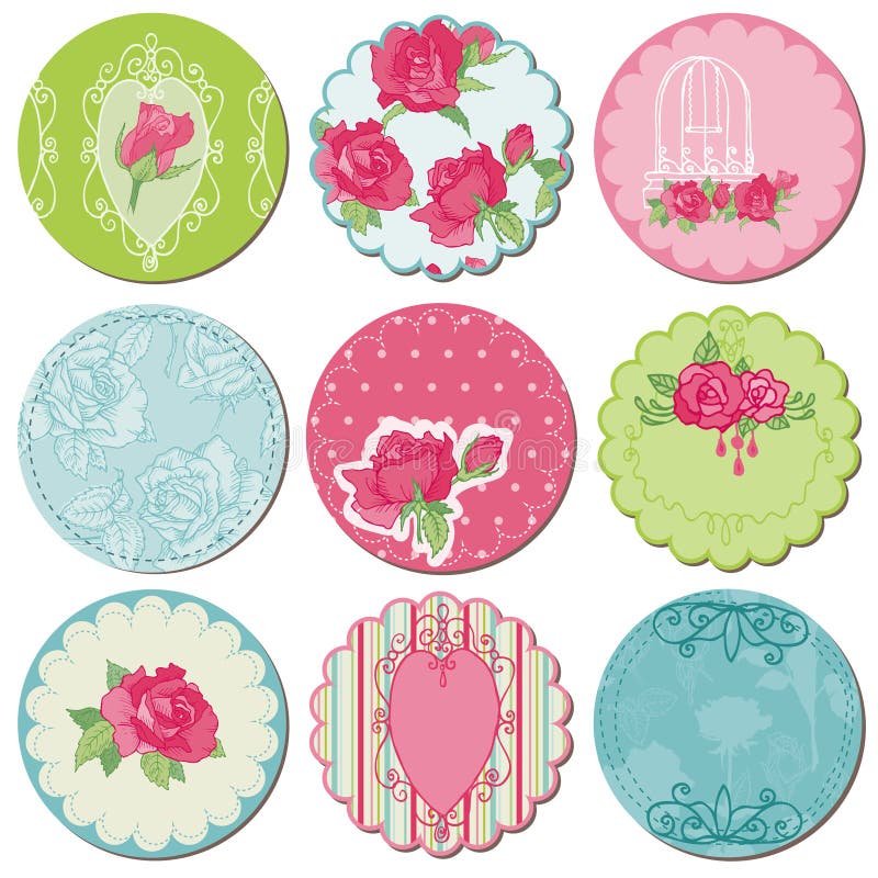 Set of Elements for Design. Stock Vector - Illustration of floral, cell ...