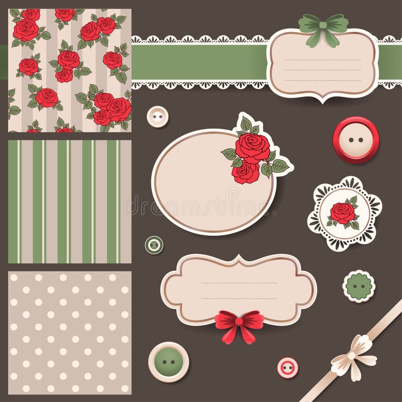 Scrapbook design elements stock vector. Illustration of label - 30451281