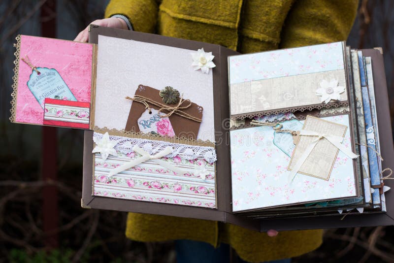 Scrapbook handmade stock photo. Image of ornaments, wrap - 69101820