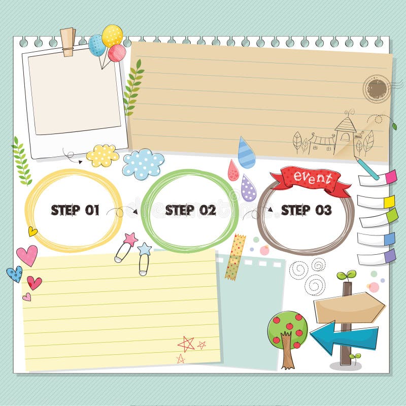 Scrapbook Icons. Vector Illustration Decorative Design Stock Vector ...