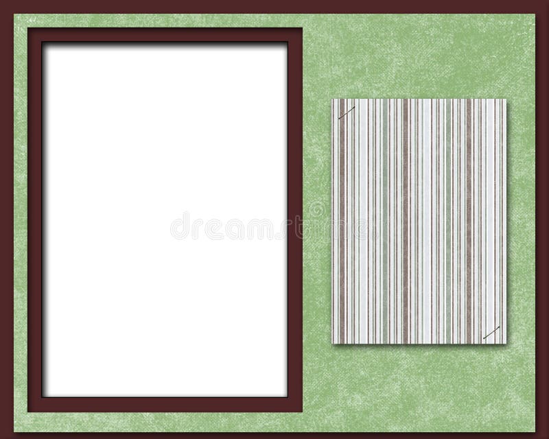 Scrapbook Page Green Floral Frames Stock Illustration - Illustration of ...