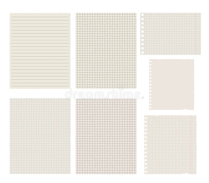 Scrapbook Papers. Blank Notepad Pages Vector Illustration. Stock Vector ...