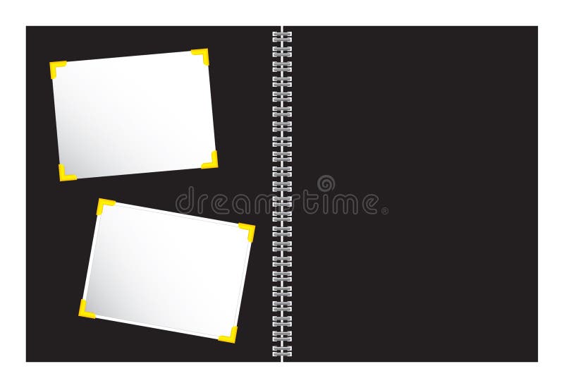 Scrapbook with Photo Illustration Vector Stock Vector - Illustration of ...