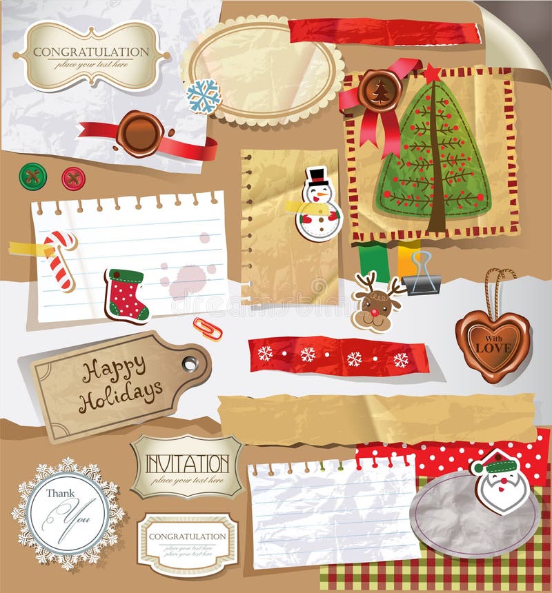 Scrapbook set. stock vector. Illustration of decoration - 48252169