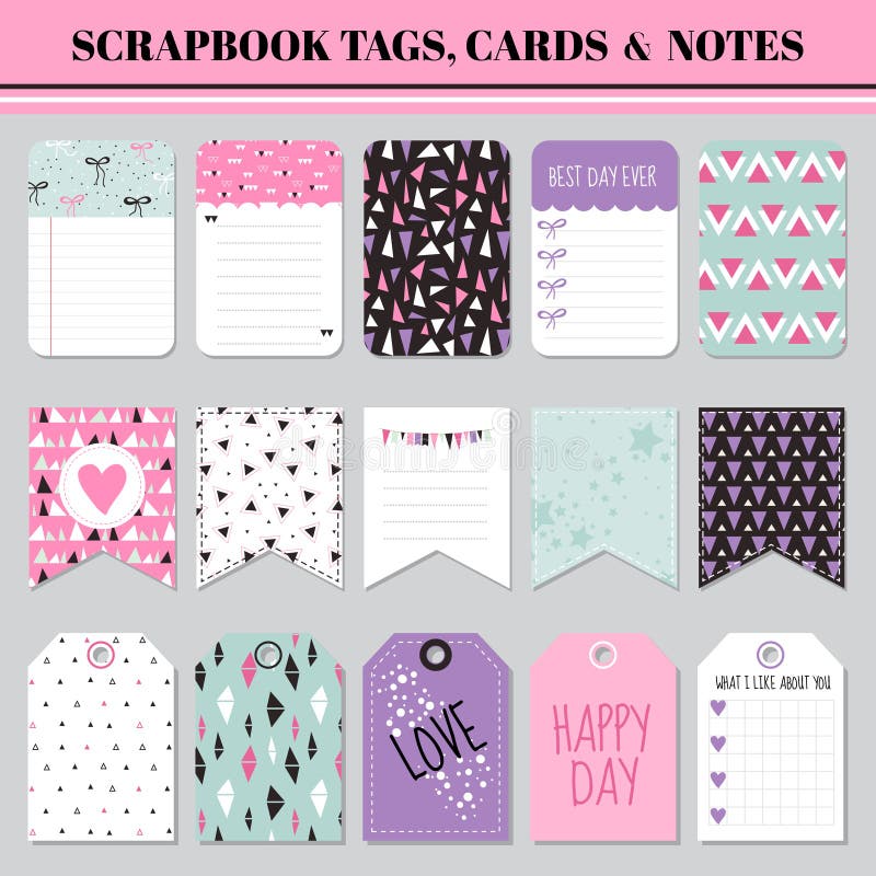 Printable Scrapbook Tags
